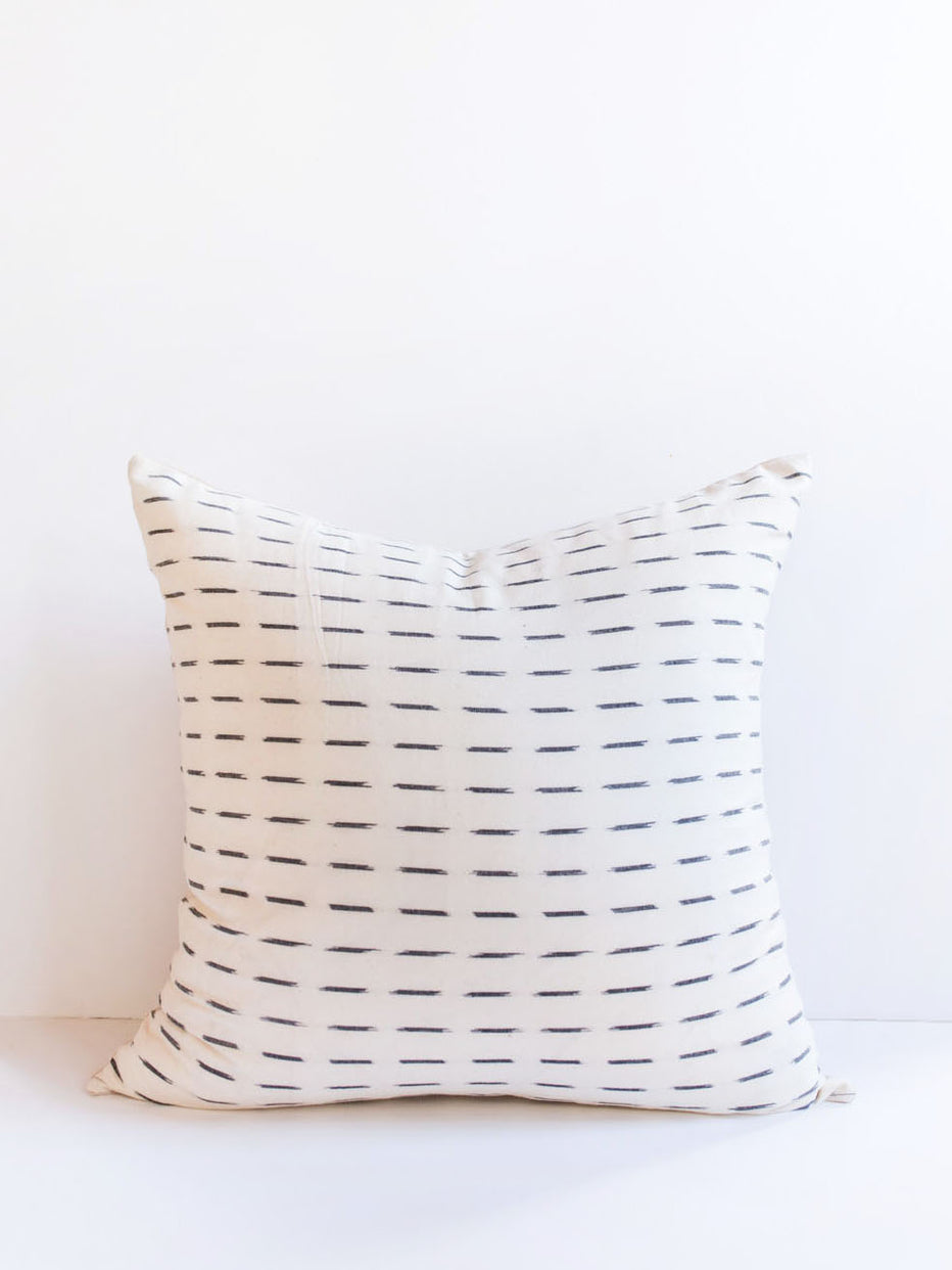 Cream White Dash Pillow – Loom & Field