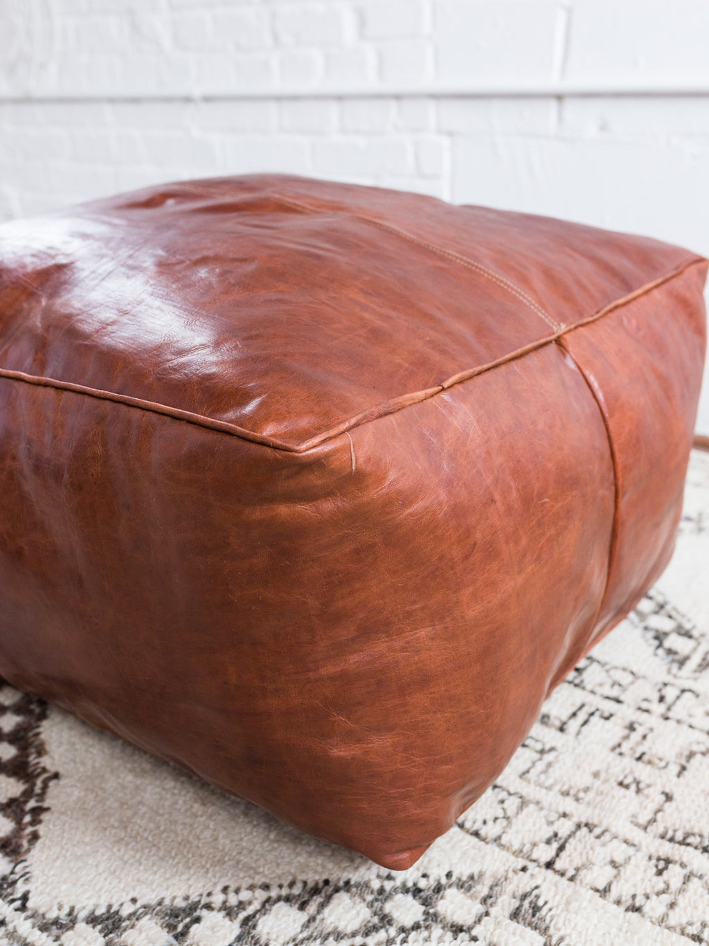 Leather Ottoman – Loom & Field